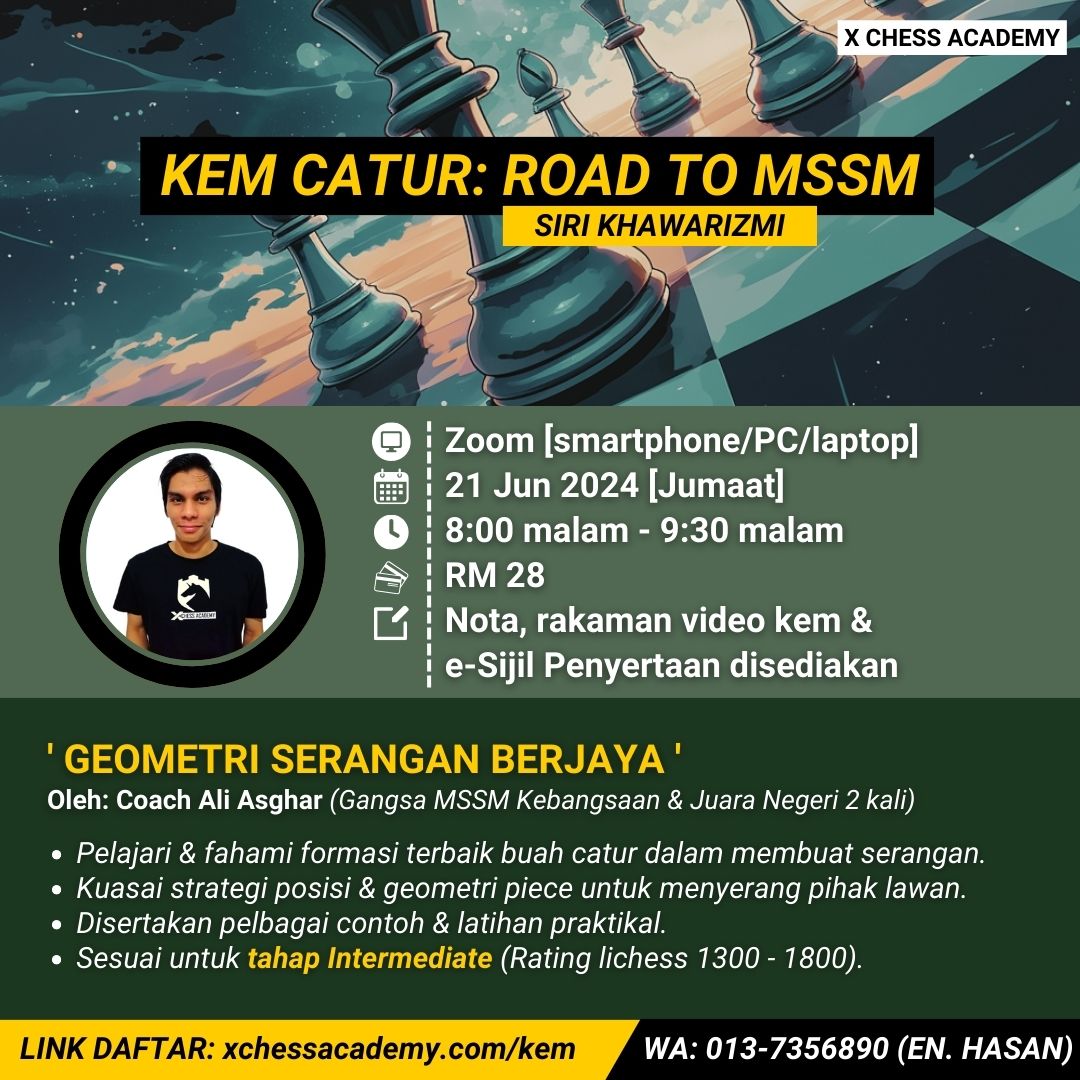 Kem Catur: Road to MSSM - Siri Khawarizmi - Chessaurus
